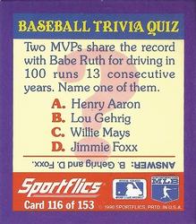 1990 Sportflics Trivia Proofs Baseball Cards #76-153 SUPER RARE! You ...